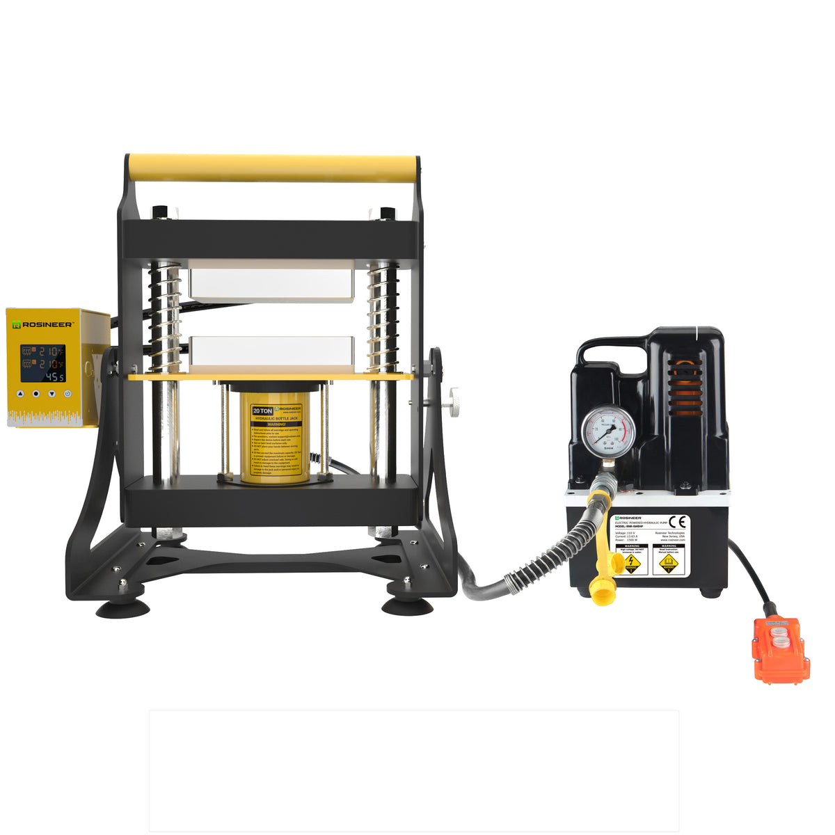 Rosineer SWING 20 Ton Hydraulic Rosin Press and Accessories Bundle